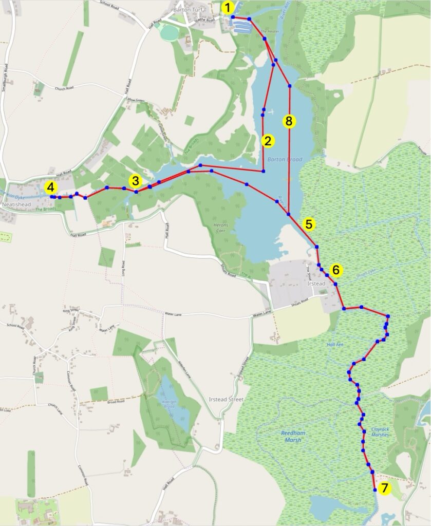 Barton Broad – Dinghy Trails